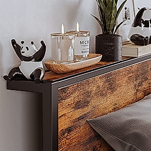 LIKIMIO Queen Bed Frame, Platform Bed Frame Queen with Storage Headboard and 11 Strong Support Legs, More Sturdy, Noise-Free, No Box Spring Needed