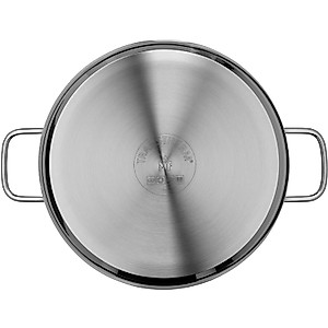 WMF Cookware Ø 24 cm Approx. 6,5L Diadem Plus Pouring Rim Glass Lid Cromargan® Stainless Steel Brushed Suitable for All Stove Tops Including Induction Dishwasher-Safe