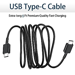 USB C Charger, 25W Samsung Super Fast Charger with Type C Charger Cable 6ft Type C Charger Fast Charging for Samsung Galaxy S23 Ultra/S23/S23+/S22/S22 Ultra/S22+/S21 Ultra/S20 Ultra/Note 20
