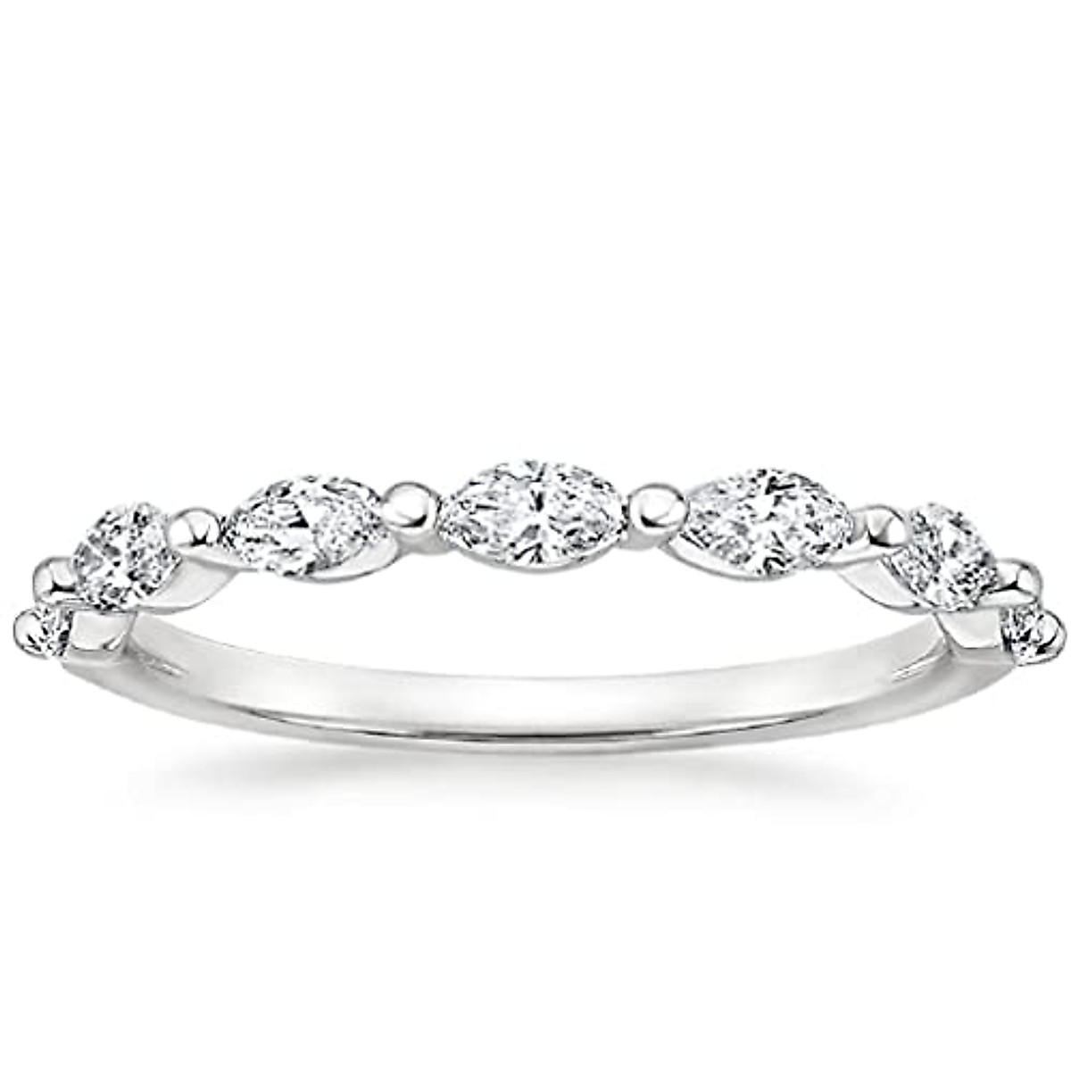 JEWELERYN Lovely Solitiare Bridal Set, Oval Cut 3 CT, Colorless Moissanite Ring Set, 925 Sterling Silver, Engagement Ring, Wedding Ring, Perfact for Gifts Or As You Want (7.5) White