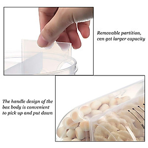 auons Airtight Kitchen Food Storage Container, Leak-Proof BPA Free Plastic Plastic Dry Cereal Dispensers Containers with Durable Lids for Flour, Sugar, Rice (2500ml-2 Grid)