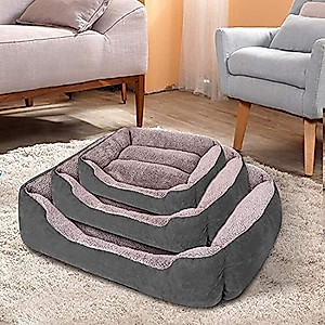 CLOUDZONE Dog Bed for Large Dogs, Large Dog Bed Machine Washable Rectangle Breathable Soft Padding with Nonskid Bottom Pet Bed for Medium and Large Dogs or Multiple