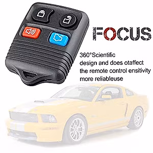 Car Keyless Entry Remote Key Fob Replacement for 1998-2014 Ford Mustang Focus Expedition Explorer (CWTWB1U345 GQ43VT11T) Self-Programming Set of 2