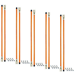 EPR 10PK 36" Snow Plow Guides Stakes Markers Safety Orange Bolt On Hardware