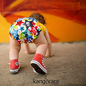 Kanga Care Rumparooz Double Leg Gusset Reusable Cloth Diaper Cover Newborn Snap | Dragons Fly - Castle 4-15 lbs