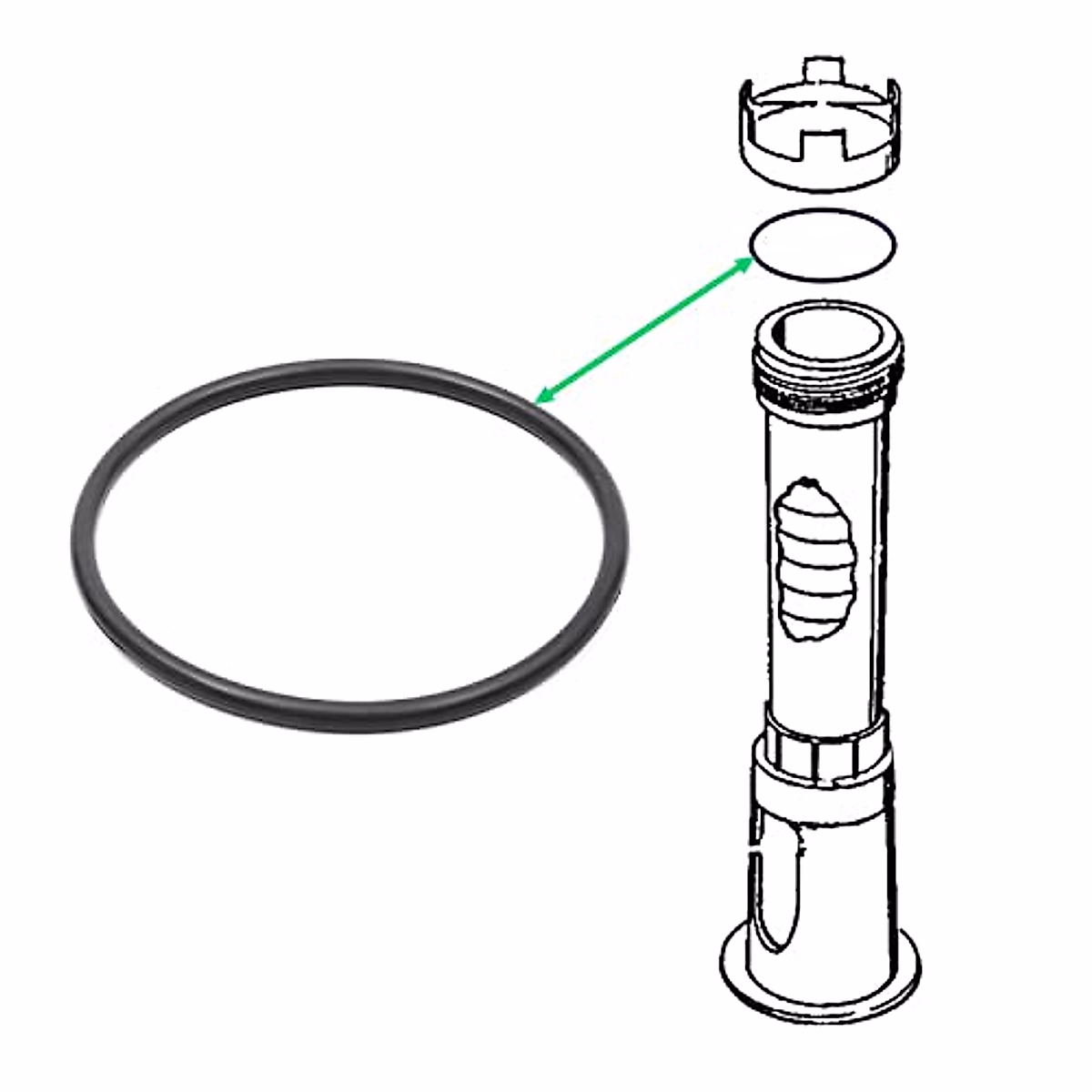 (8 Pack) Exact Replacement Pentair R172009 Lid O-Rings - Compatible with Pentair Rainbow Automatic Chlorine Feeder Models 300 and 320 - Chlorine Resistant Viton O-Rings Last 4X Longer