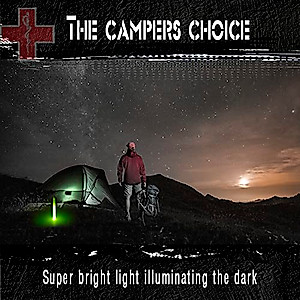 10 Ultra Bright Green Glow Sticks - Individual Packed With Lanyard - For Camping, Emergency Survival - Glow Lights for Blackouts, Hurricane and Storms- 6 Inch Chem Light Sticks with 12 Hour Duration