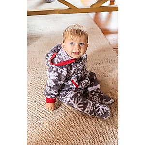 PajamaGram Family Pajamas Matching Sets - Christmas Onesie, Gray, Pets, SM
