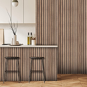 Peel and Stick Wood Wallpaper, Self Adhesive Faux Wood Contact Paper, Removable Wood Wall Covering for Fireplace, Furniture, Table, Cabinets, 17.7" X 236", Easy-to-Apply