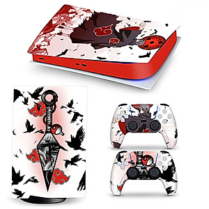 Skins for PS5 Digital Edition Skin Anime Console and Controller Sticker Wrap Vinyl Cover Compatible with PlayStation 5 Digital Edition