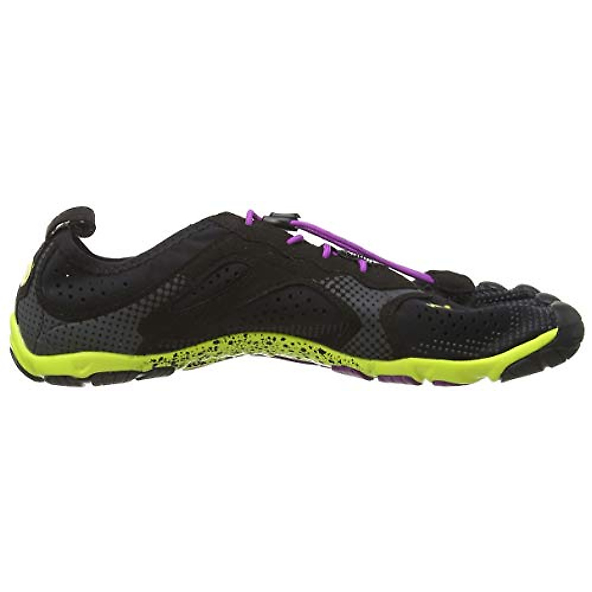 Vibram Women's FiveFingers, V-Run Running Shoe, Black/Yellow/Purple, 9-9.5 M US