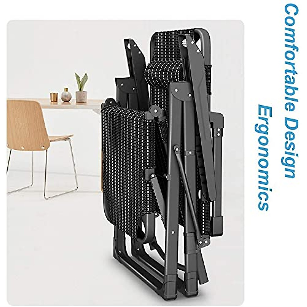 ガードレール Recliners Folding Sunloungers Brown Patio Lounge Chair for Adults Reclining Office Chair with Footrest and Headrest