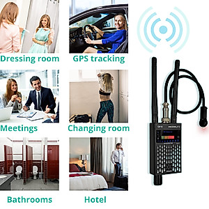 Hidden Camera Bug Detector Upgraded 2022 Newest Anti Spy Detector with LCD, RF Signal Wireless GPS car Tracker Eavesdropping Device Finder with Extra AI Function, GSM,MAZEBLITZ