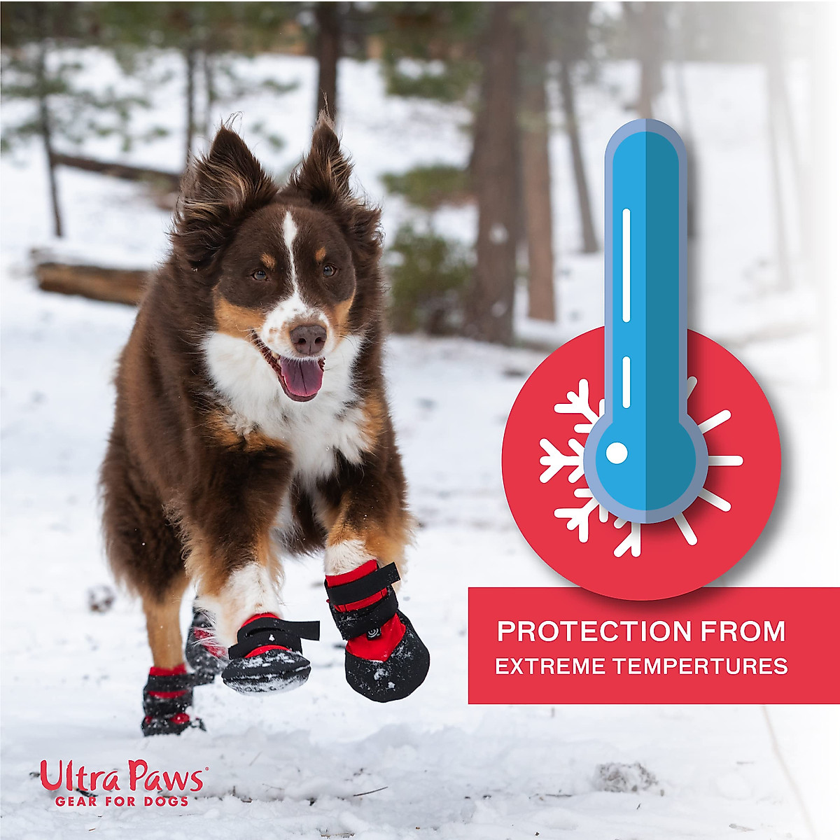 Ultra Paws Durable Dog Boots SMALL Red