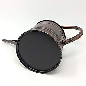 Time Concept Classical Metal Watering Can - 1.2L, Tinplate - Brush Black Copper