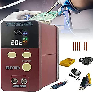 CHUNTIANMEI 801D Battery Welding Machine, Pulse Spot Welder, 12 KW Soldering Station Portable Pulse Welding Machine, for Battery Pack 18650 14500 Lithium Batteries