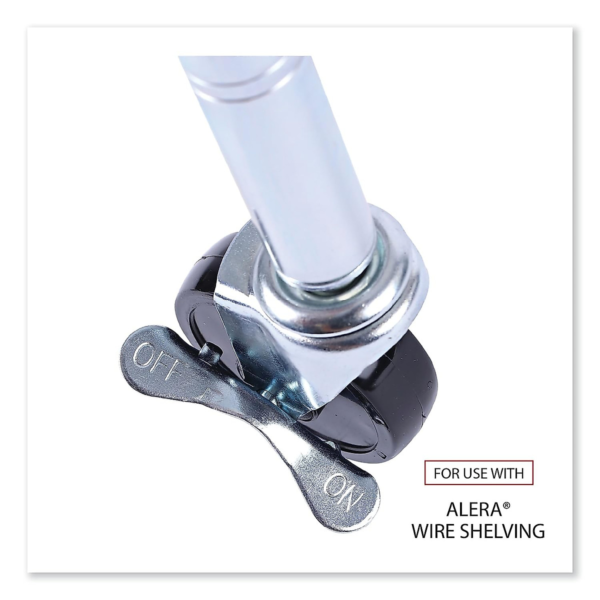 Alera ALESW790004 125 lbs. Capacity Casters for Wire Shelving Set (4-Piece/Set)