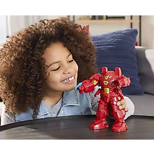 Avengers Marvel Mech Strike 8-inch Super Hero Action Figure Toy Ultimate Mech Suit Iron Man, for Kids Ages 4 and Up , Black