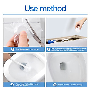 KIISIISO Toilet Bowl Cleaners Tablets(12 Pack), Household Lime Rust Removers, Automatic Toilet Tank Cleaner, with Sustained Release Technology for Bathroom Cleaners