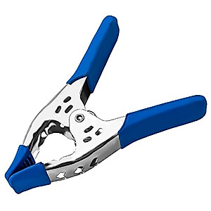 Lot of 12-6" inch Spring Clamp Large Super Heavy Duty Spring Metal Blue - 2.5 inch Jaw opening