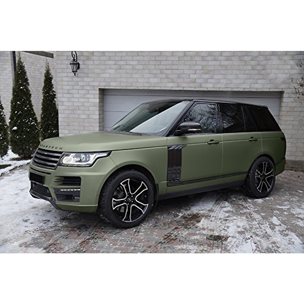 VViViD+ Matte Metallic Military Green (Ghost) Vinyl Wrap Roll (1ft x 5ft)