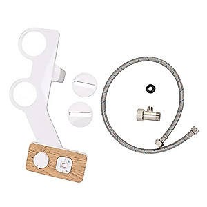 Toilet Bidet Attachment,Bidet Attachment with 7/8 Copper Tee Wood Grain Button,Dual Nozzle Bidet Attachment for Sanitary and Feminine Wash, Quick Installation