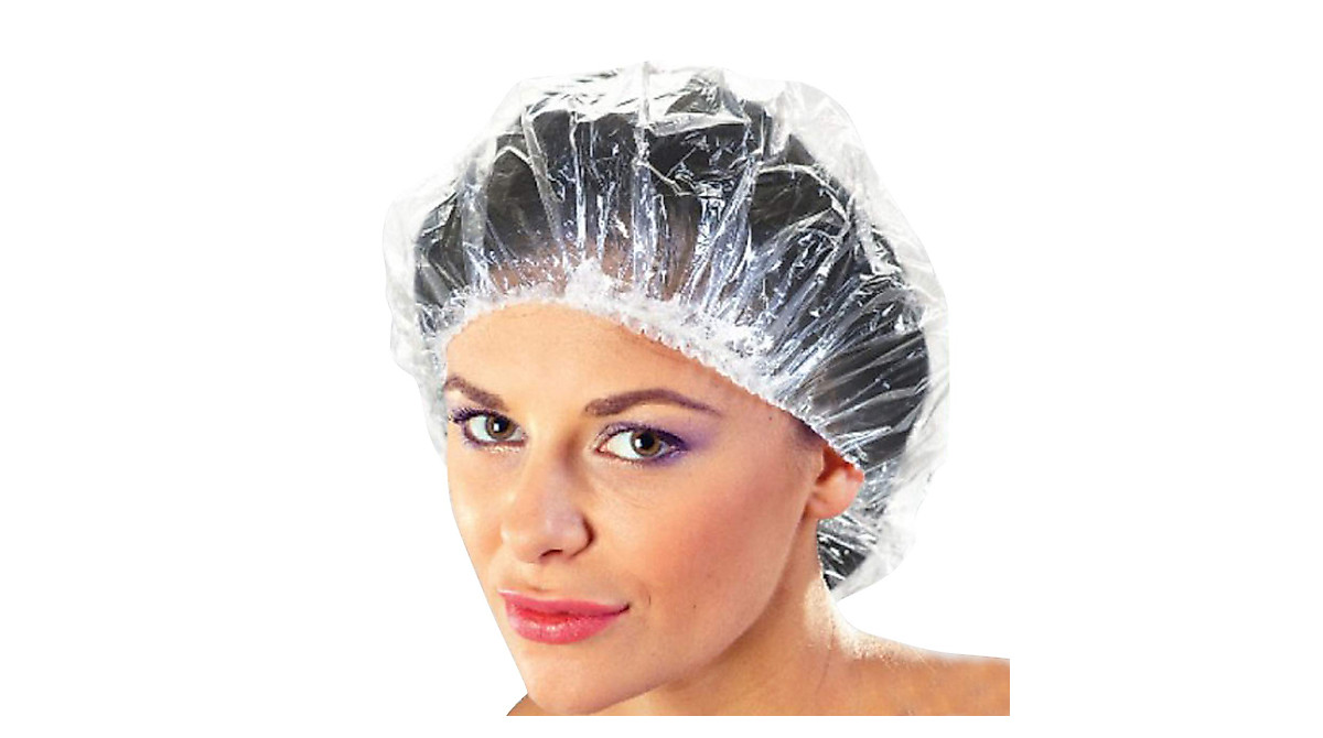 100 Clear Disposable Mop Caps for Beauty & Food Services