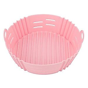 DAUERHAFT Air Fryer Silicone Liner, Washable Oilproof Air Fryer Insert Food Grade for Kitchen(Pink)