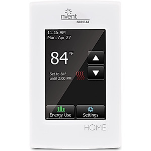 Nuheat Mesh 20 in x 13 ft N2M020 Electric Radiant Floor Heating Kit: nVent Heating Cable 240V 20 Sq Ft Pre-Attached To Adjustable Adhesive Mat with Nuheat Home Programmable Thermostat