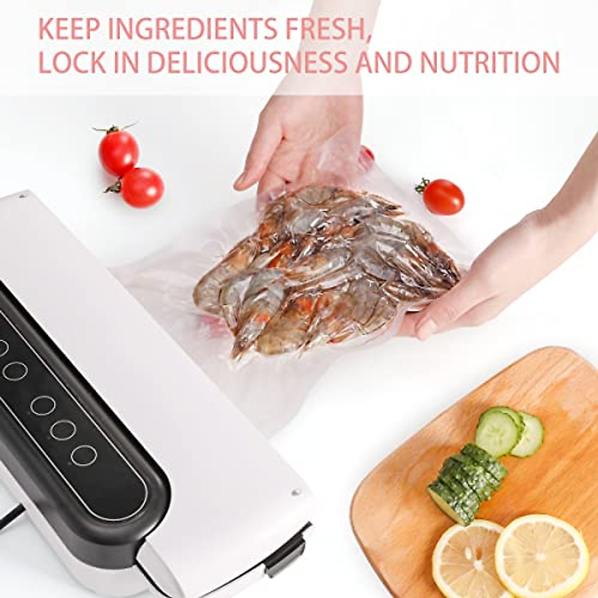 Vacuum Sealer Bags,200 Pcs 4mil 8"x12"Vacuum Sealer Bags for Food,Vacuum Storage Bags Foodsaver Bags for Food Preservation, Refrigeration Storage, Low Temperature Cooking, Microwave Heating