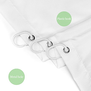 HVEST Christmas Flamingo Shower Curtain, Pink Flamingos with Xmas Hat on Grey Board Shower Curtain with Hooks, Pine Tree and Snowy Berry with Snowflake Polyester Fabric Bath Decor, 78L x 72W Inches