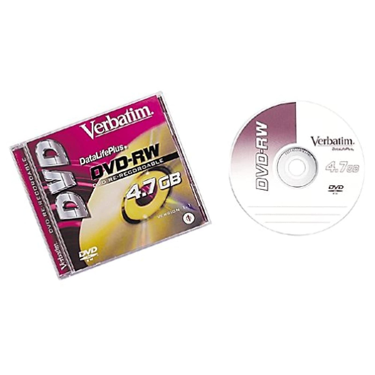 1-Pack DVD-RW 4.7GB Branded with Jewel Case