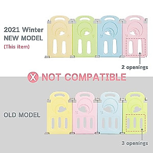 Cloud Castle Foldable Playpen 4-Panel Extension by Fortella (Multicolor)