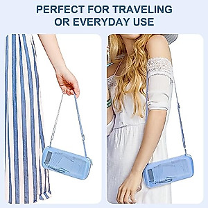 LEAGERA Compact Travel Umbrella with Case - Mini Umbrella for Purse, Small Lightweight &Tiny Design Perfect for Parasol Outdoor Sun&Rain Umbrellas