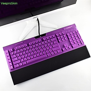 for Corsair K95 RGB Platinum Wired Gaming Mechanical Keyboard Cover Skin Film Office Desktop Anti Dust Cover Silicone Protector (Size : Clear)