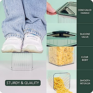 Annaklin Airtight Food Storage Containers for Pantry 6 Pack, Kitchen Storage Containers with Lids Airtight Stackable, Insect Proof, Pantry Organization and Storage Containers, Clear Canister Set