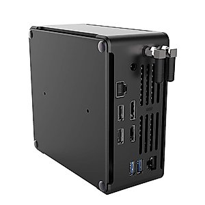 HUNSN 4K Mini PC, HTPC, NUC, Small Server, Support Proxmox, Vmware, ESXI, KODI, Intel XEON E-2176M, BY02, DP, HDMI, Type-C, 2 x LAN, Barebone, NO RAM, NO Storage, NO System