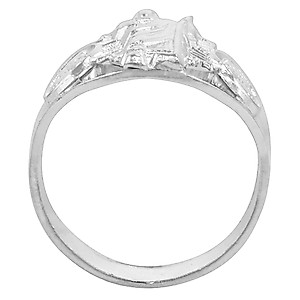 Sabrina Silver Sterling Silver Cigar Band St Jude Ring for Women 3/4 inch wide size 6