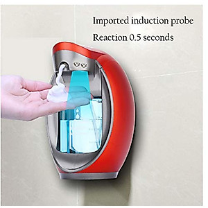 TGRTY Soap Dispenser Liquid Dispenser Smart Foam Liquid Distributor Automatic Foam Dispenser Induction Washing Foam Dispenser Bottle Lotion Dispenser (Color : Yellow)