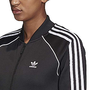 adidas Originals womens Superstar Track Primeblue Jacket, Black/White, Medium US