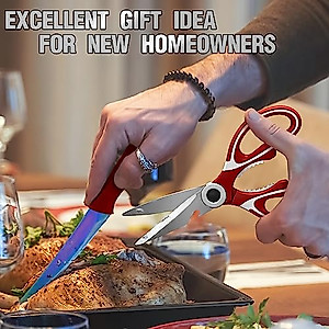 Kitchen Utensils Set- Umite Chef 34 PCs Cooking Utensils with Grater, Spoon Spatula, Heat Resistant Food Grade Silicone, Stainless Steel Handles Kitchen Gadgets Tools Set for Nonstick Cookware(Red)