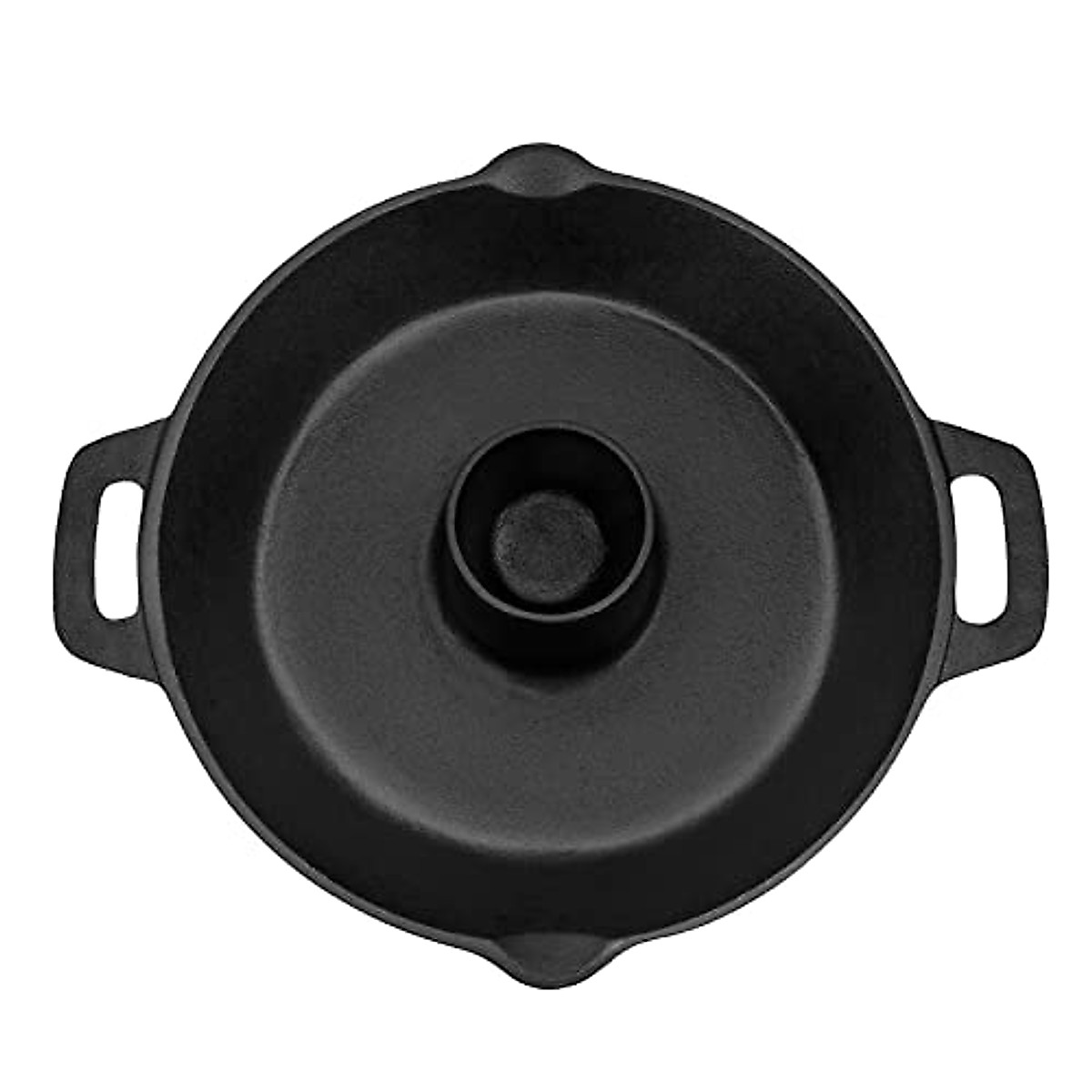 Onlyfire Universal Cast Iron Chicken Roaster, Pre-Seasoned Poultry Roaster Beer Can Turkey Holder with Roasting Pan for Most Grills and Oven