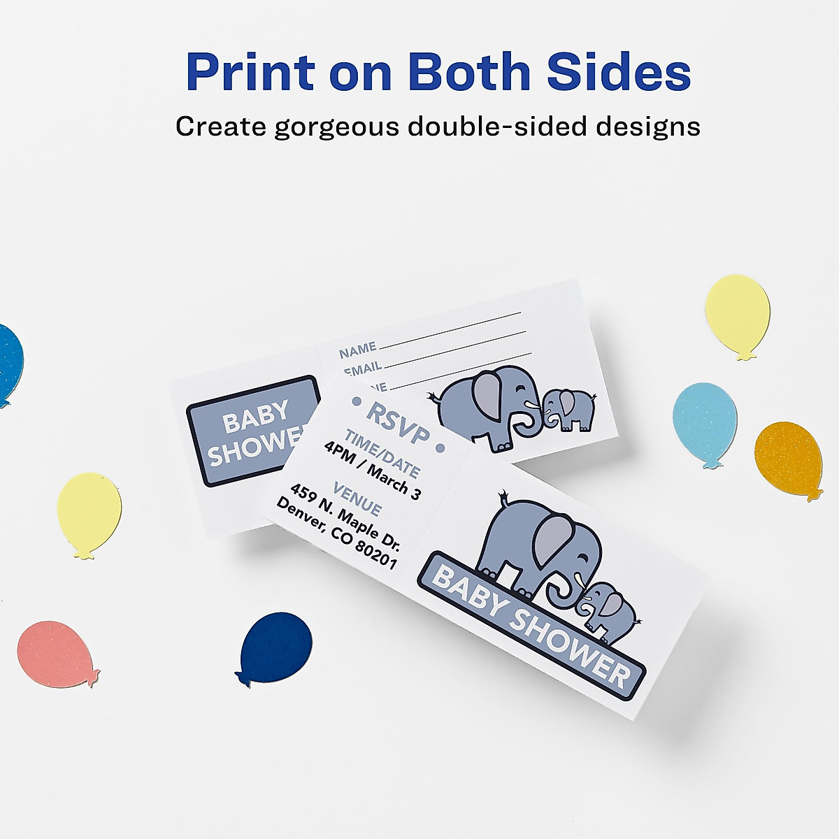 Avery Printable Tickets, 2-1/8" x 5-1/2", Laser/Inkjet, 200 Tickets, Great for Raffle Tickets (16431)