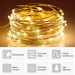 Metaku Fairy Lights Battery Operated 10Ft/3M 30 LED String Lights Twinkle Christmas Lights Indoor Decorative Mini Lights for Home Bedroom Garden Wedding Party Festival Decorations