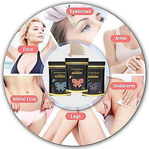 Waxing Beads for Hair Removal 1.1LB, Wax Beads for Sensitive Skin, Painless Wax Beans for Brazilian,Eyebrow Facial Leg for At Home Pearl Waxing Beads with 20 Spatulas for Women Men