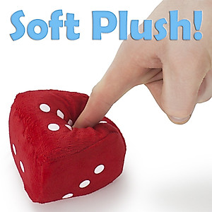 Pair of 3" Hanging Fuzzy Dice by Pudgy Pedro’s Party Supplies (Red)