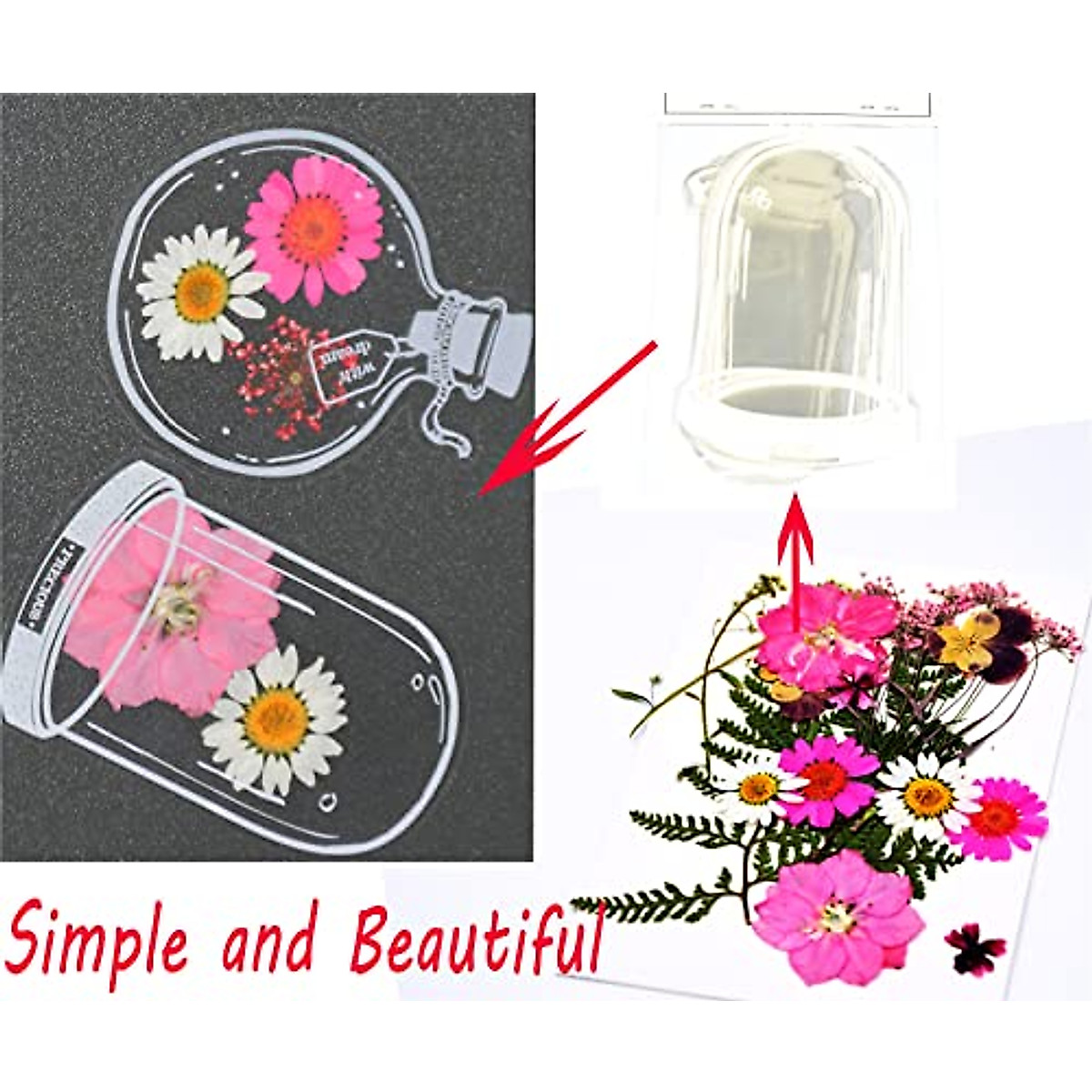 Transparent Dried Flower Bookmarks, Flower Bookmark Maker, Clear Floral Bookmark, Handmade Natural Dried Flower Bookmark, Transparent Floral Page Marker Home School Book Club Supplies (30 Bookmarks)