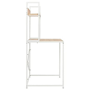 MJWDP Computer Desk White and Oak