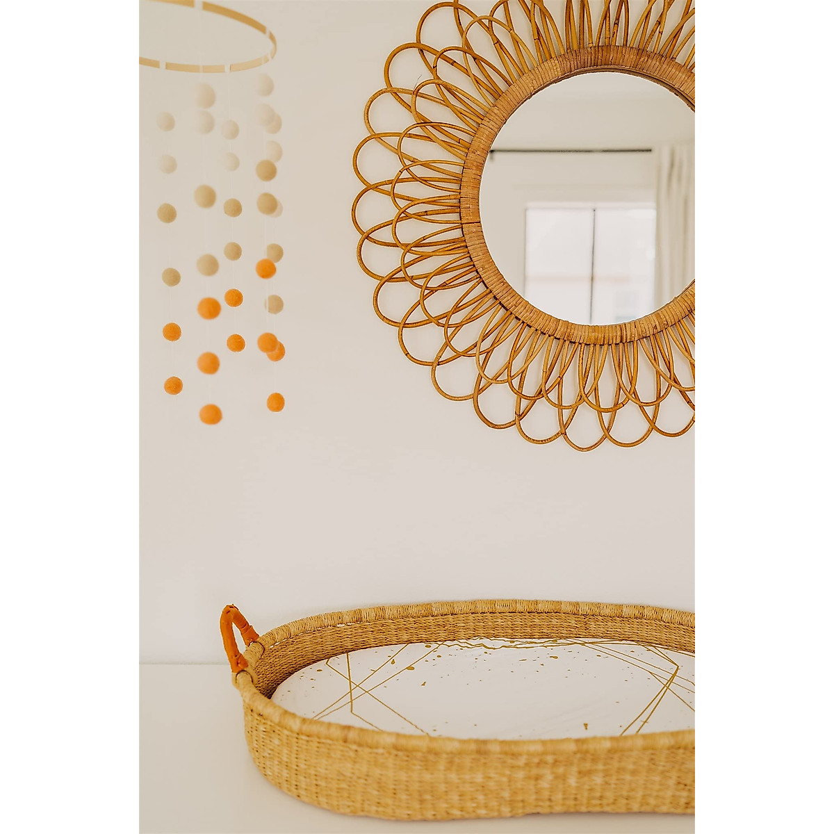 NODNAL CO. Changing Pad Cover - 100% Cotton for Baby Girl/Boy - Gender Neutral Patterns & Colors - Universal Fit Changing Pad Liner for Standard 16" x 32" Baby Changing Table Mats (Eucalyptus)