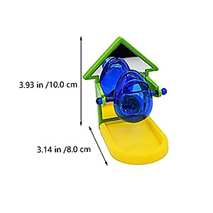 balacoo Parrot Food Feeder Plastic Bird Food Dispenser Fixable Parrot Food Bowl Feeding Coop Cup Bird Intelligence Training Interactive Toy for Parakeet Conure Cockatiel Random Color